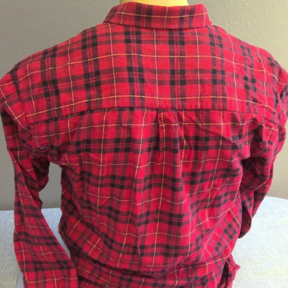 Foxfire | Shirts | Foxfire Red Flannel Button Up Shirt Plaid Lt | Poshmark